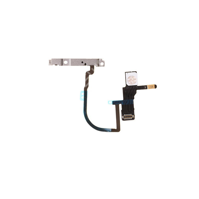 For Apple iPhone XS Max Power Switch Flex Cable with Metal Plate ...
