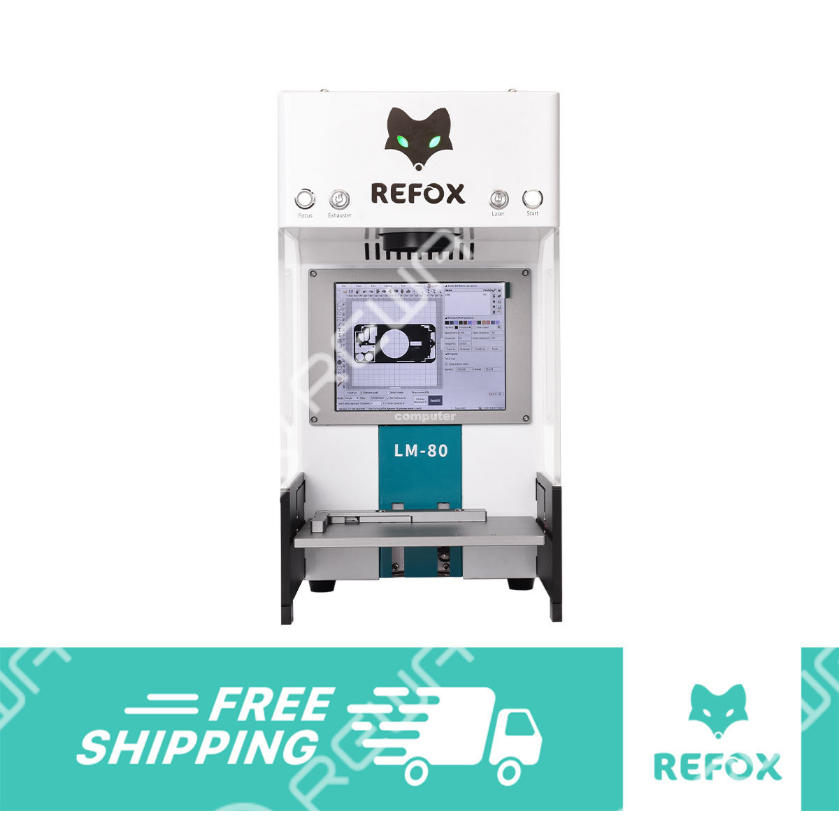 Balance Payment Only REFOX LM-80 3 in 1 Intelligent Laser Marking Machine